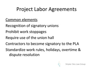 Project Labor Agreements | PPT