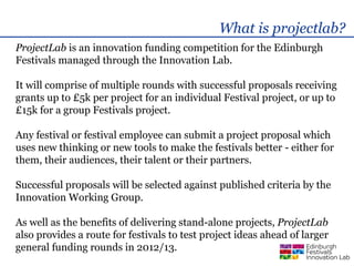 Festivals Only- ProjectLab Guide V3 | PPT