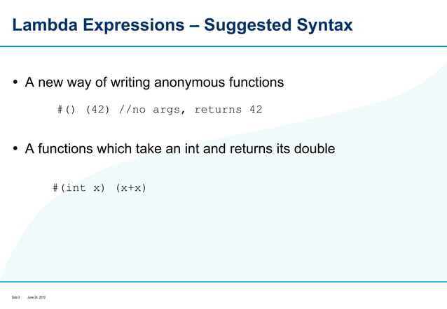 Project Lambda - Closures after all? | PPT | Programming Languages | Computing