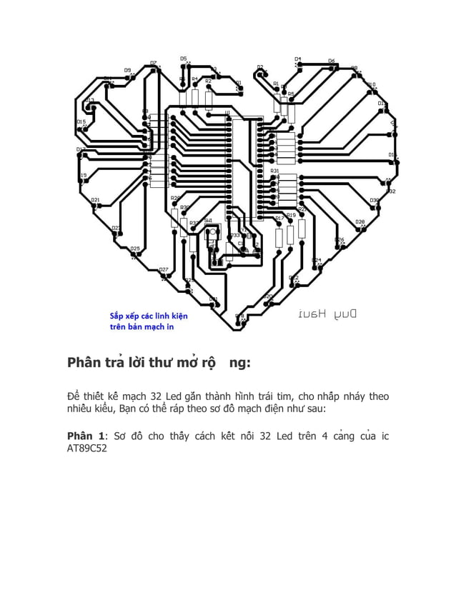 Project lam led trai tim 32 led | DOC
