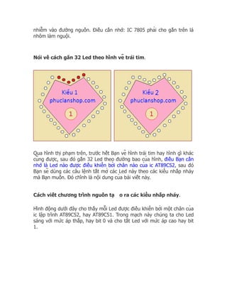 Project lam led trai tim 32 led | PDF