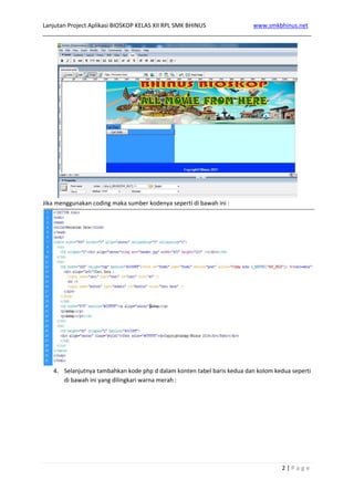 Project lanjutan database bioskop | PDF