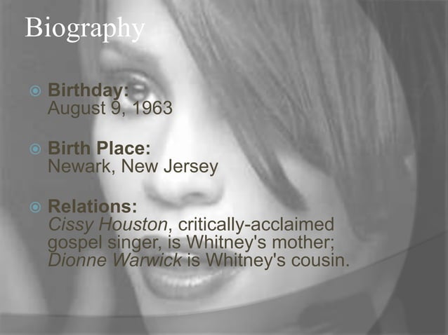 Whitney Houston presentation | PPTX
