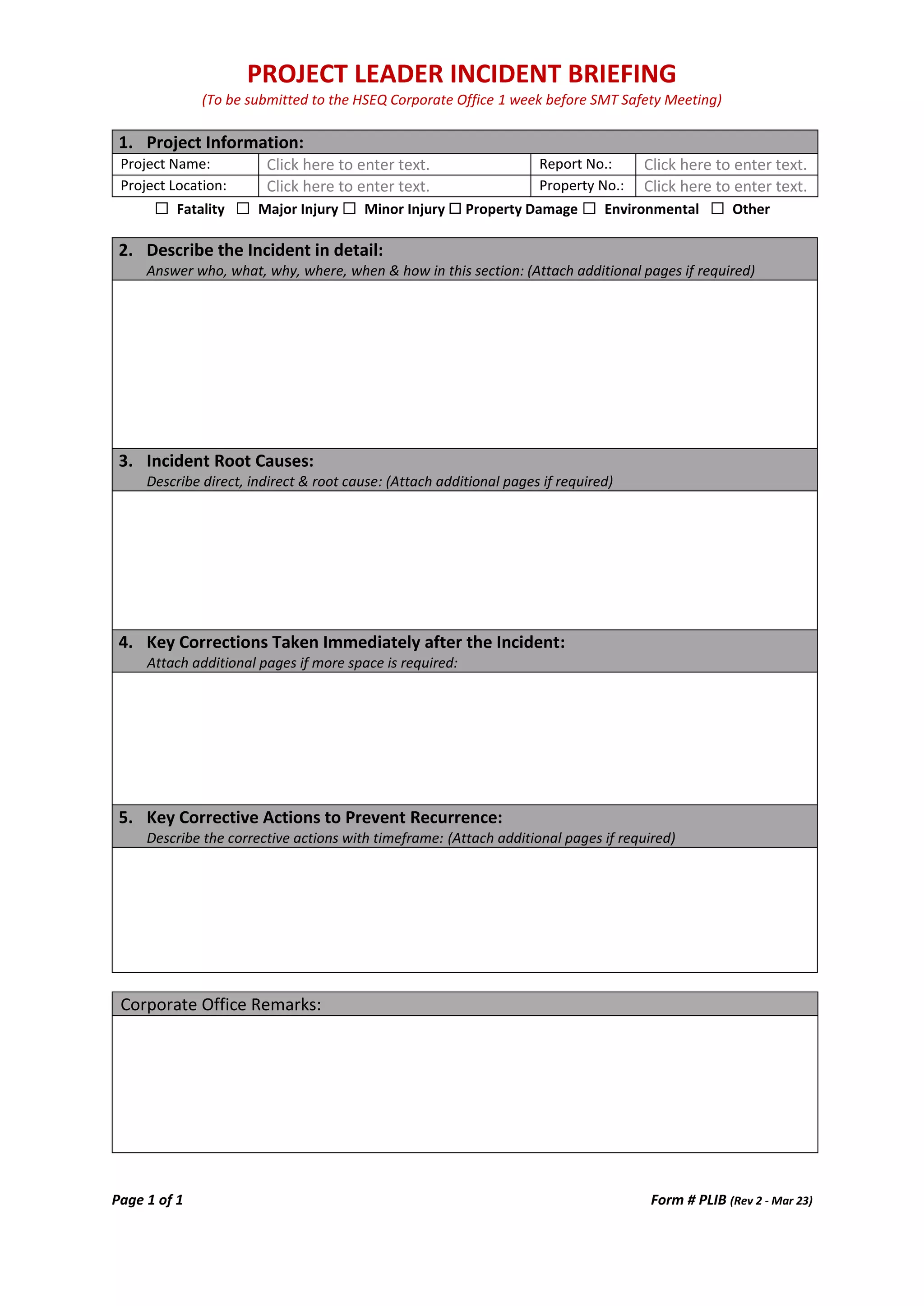 PROJECT LEADER INCIDENT BRIEFING Form # HSEQ - PLIB Rev 2 -.docx