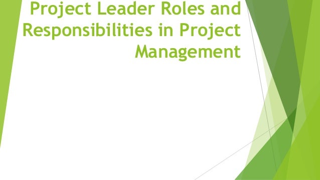 Project Leader Roles and Responsibilities in Project Management.pdf ...