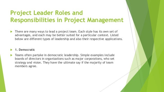 Project Leader Roles and Responsibilities in Project Management.pdf ...