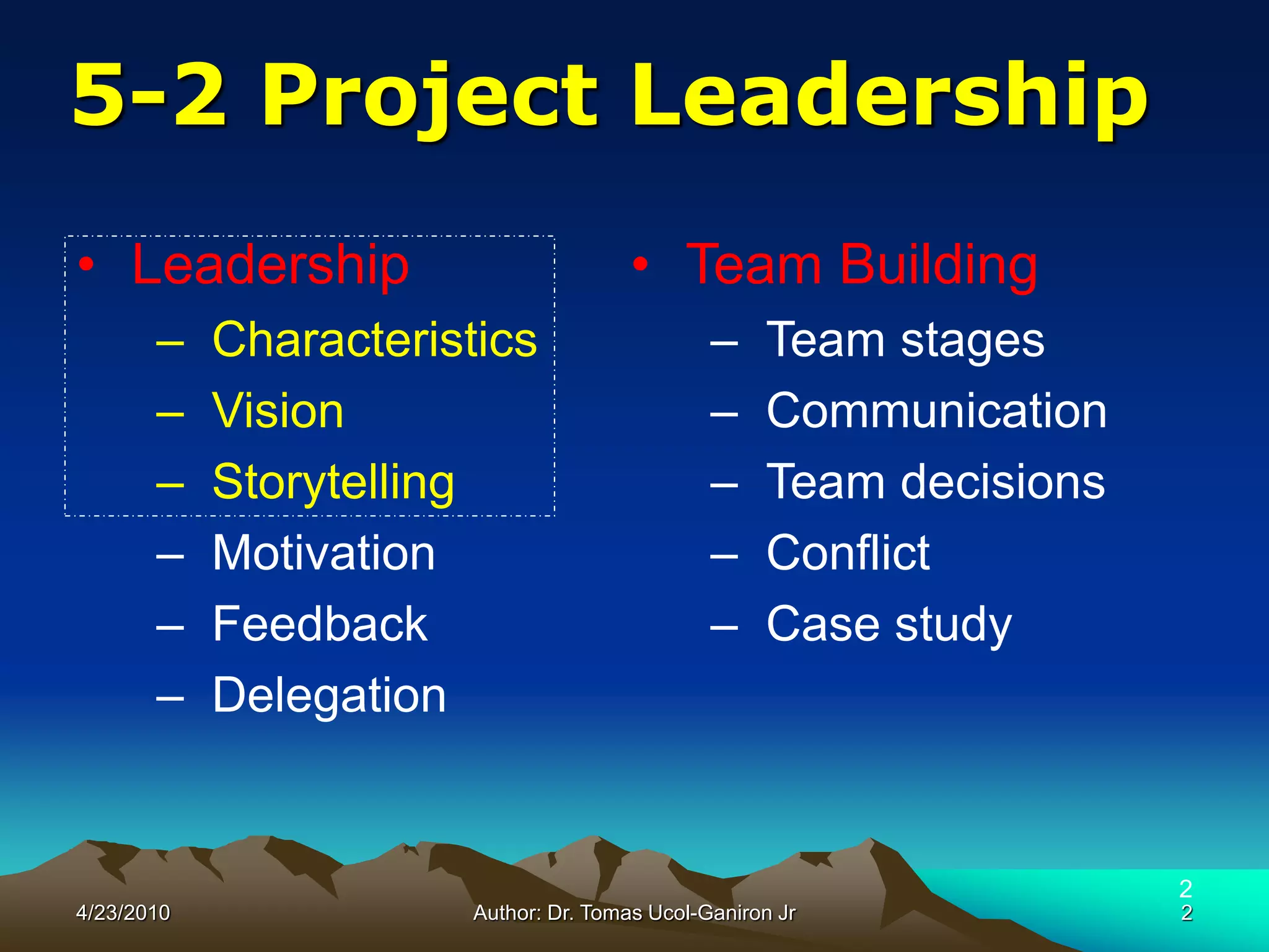 Project Leadership | PDF