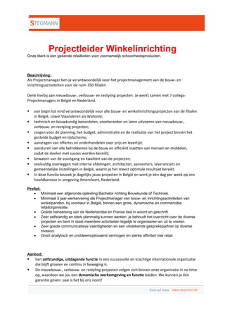 Projectleider winkels | DOC