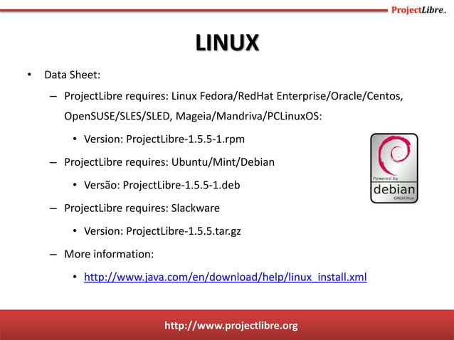 Project libre1.5 - Lesson 2 - Installation requirements | PPSX | Operating Systems | Computer ...