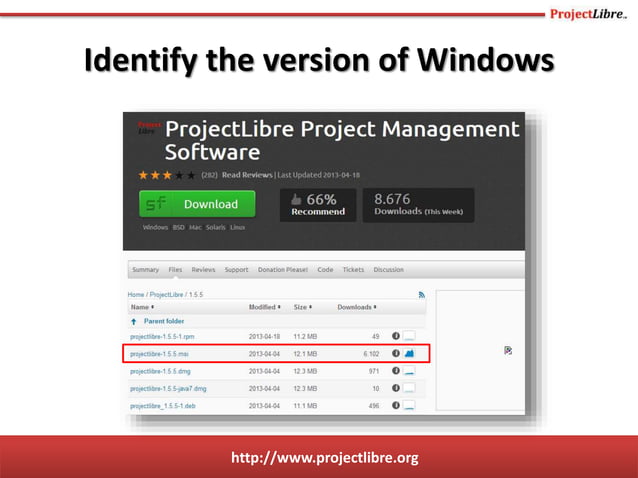 Project libre1.5 - Lesson 2 - Installation requirements | PPSX | Operating Systems | Computer ...
