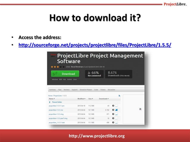 Project libre1.5 - Lesson 2 - Installation requirements | PPSX | Operating Systems | Computer ...
