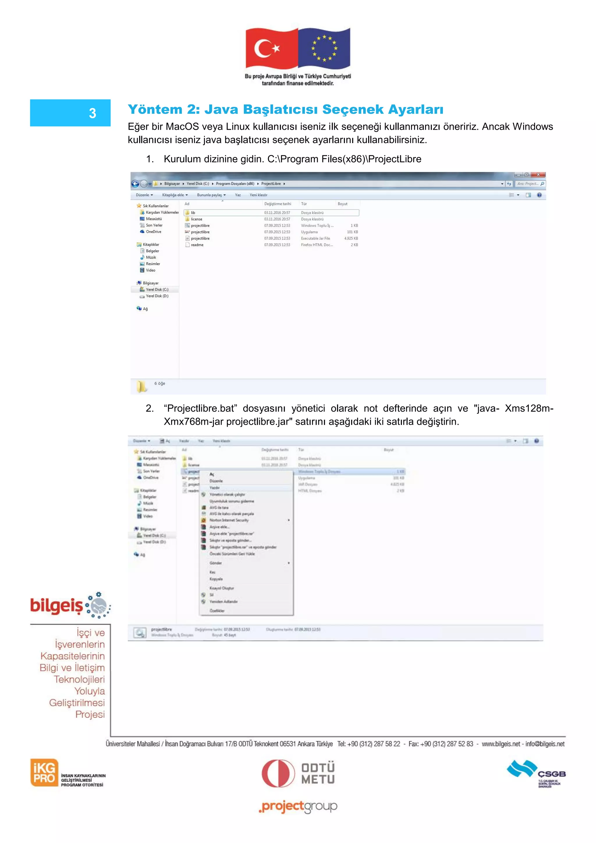 Project libre kurulumu | PDF