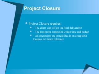 Project lifecycle | PPT