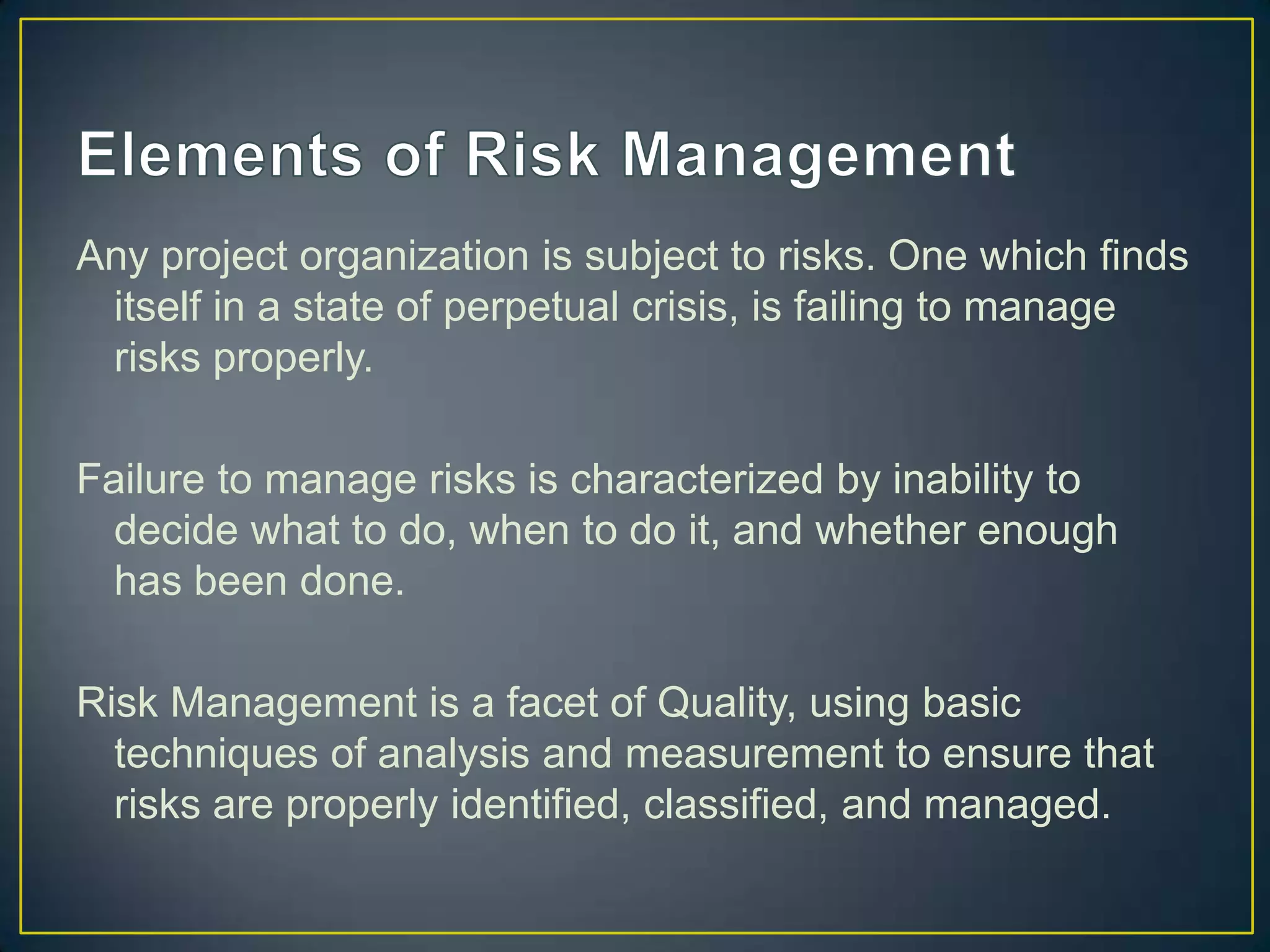 Project Life Cycle and Phases with Risk Management discussion | PPTX