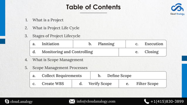 Project life cycle and scope management | PPT