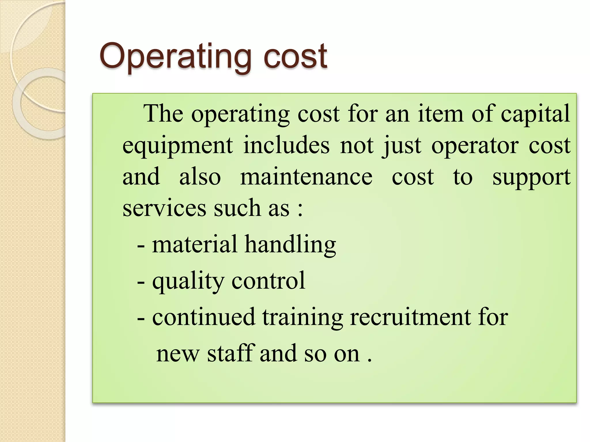 Project life cycle costing | PPTX