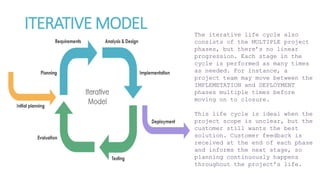 PROJECT LIFE CYCLE MODELS. data &analytics pptx | PPTX