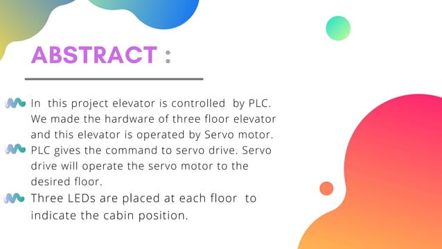 Plc based elevator | PPTX