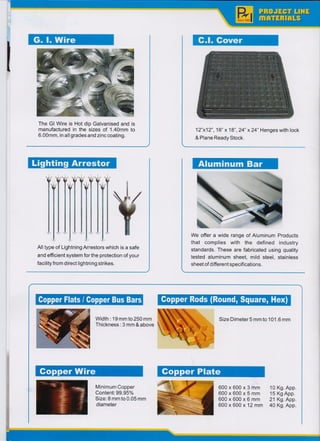 Projectline Materials, Vadodara, Electrical, Earthing and Aluminium ...