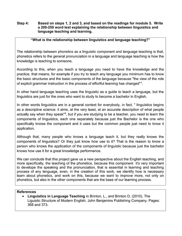 Project linguistics - Phonetic Component | DOC