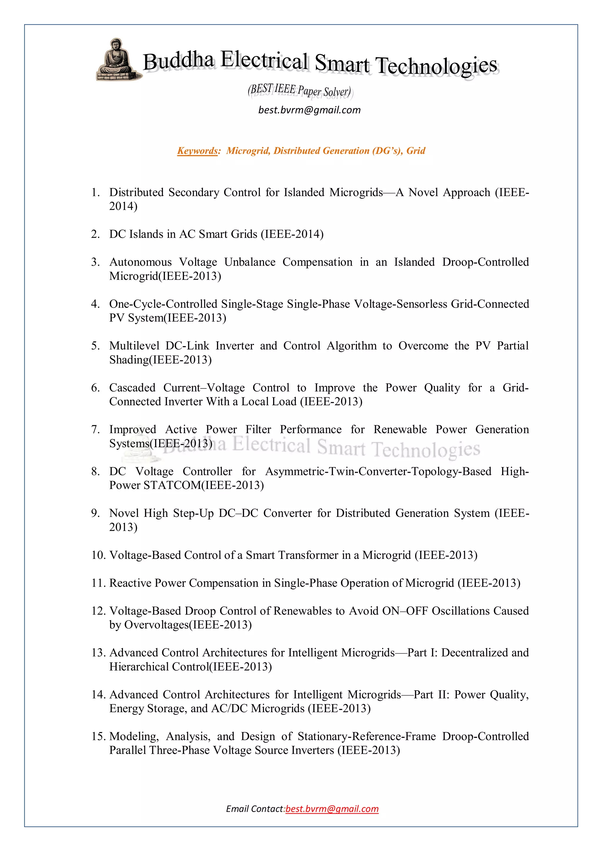 BE/BTech & ME/MTech Project list 2013-2014 | PDF