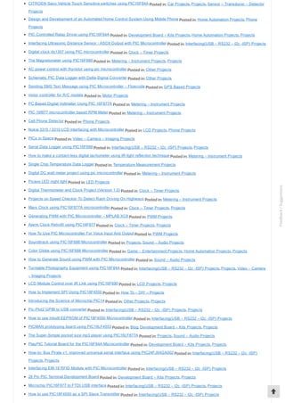 Project list pic microcontroller 877- projects | PDF