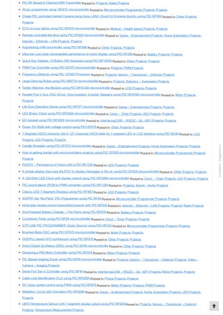 Project list pic microcontroller 877- projects | PDF