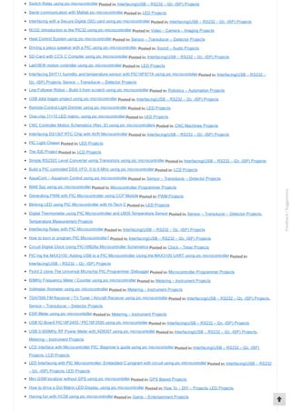 Project list pic microcontroller 877- projects | PDF
