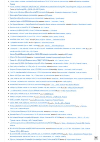 Project list pic microcontroller 877- projects | PDF