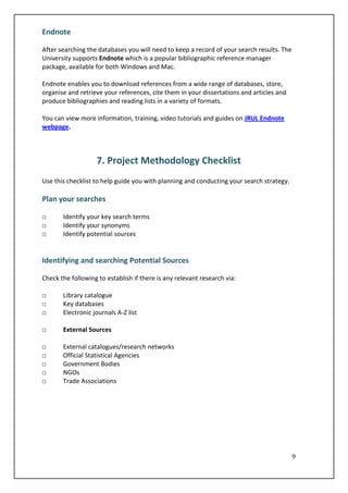 Project literature search | PDF