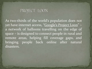 Project loon ppt | PPTX