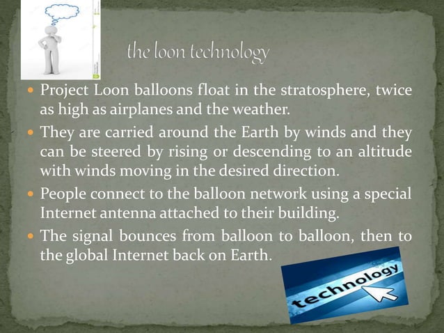 Project loon ppt | PPT