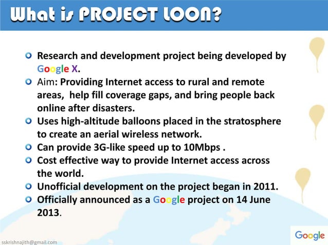 Project loon | PPT