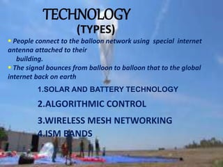 Project loon | PPTX | Internet | Computing