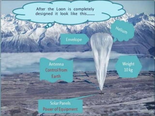Project loon | PPTX | Internet | Computing