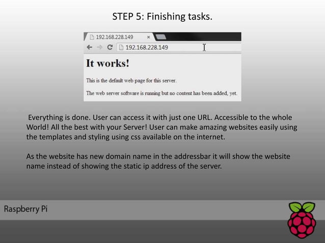 Project Make A Public Website Server Using Raspberry Pi Ppt