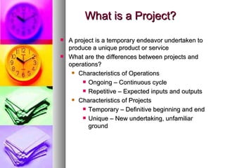 Project management | PPT | Business | Business and Finance