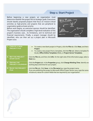 Project management by MS Project 2010 | PDF