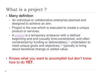 Internal training - Project management | PPT