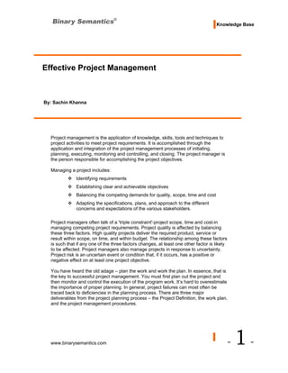 Effective Project Management | PDF