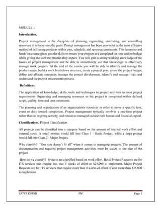 Project management | DOCX | Business | Business and Finance