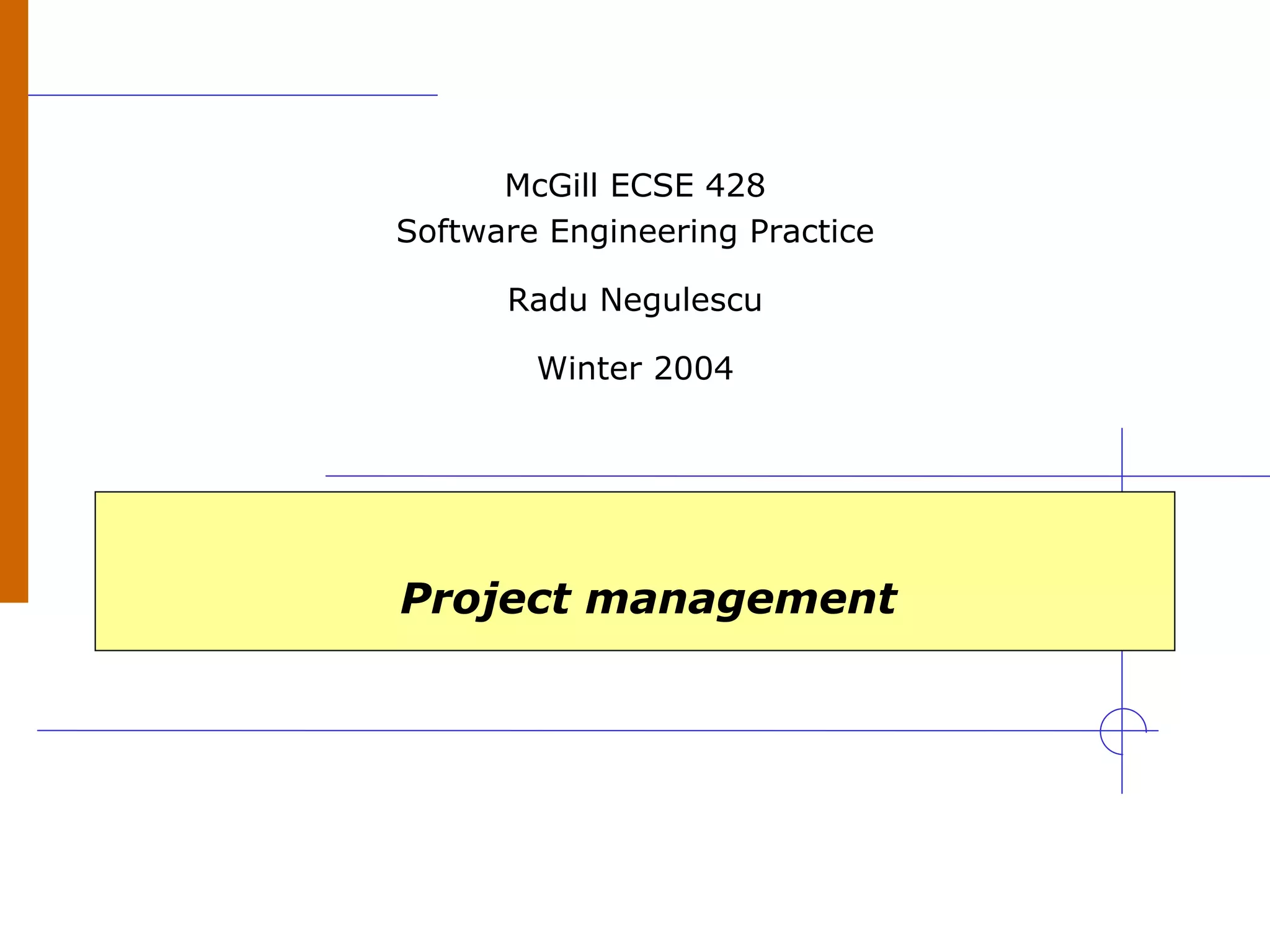 Software Engineering Practice - Project management | PPT