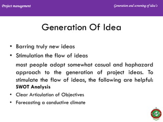 Generation of Project Idea | PPTX