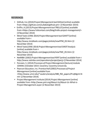 Project management | DOCX