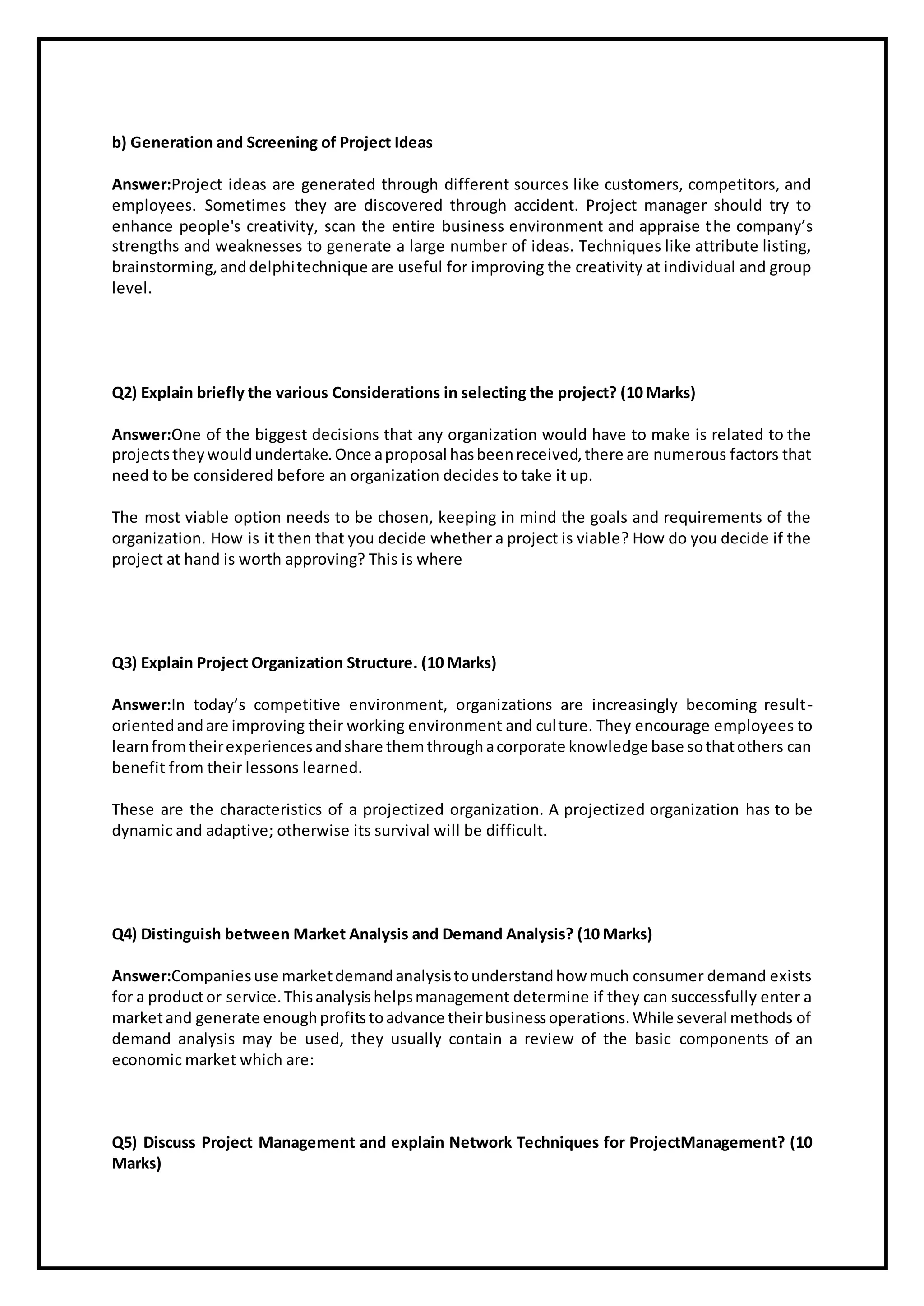 Project management | DOCX