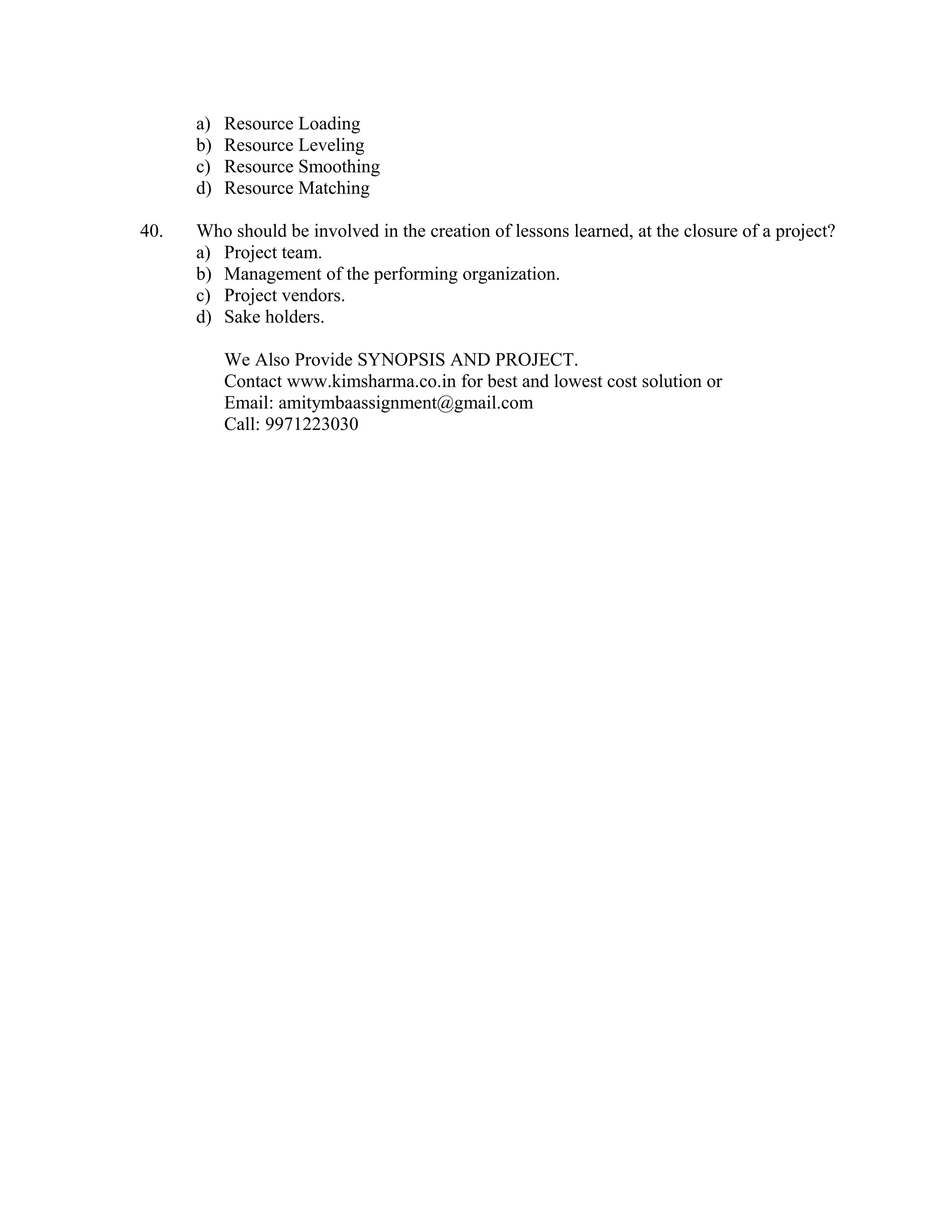 Project Management | DOC