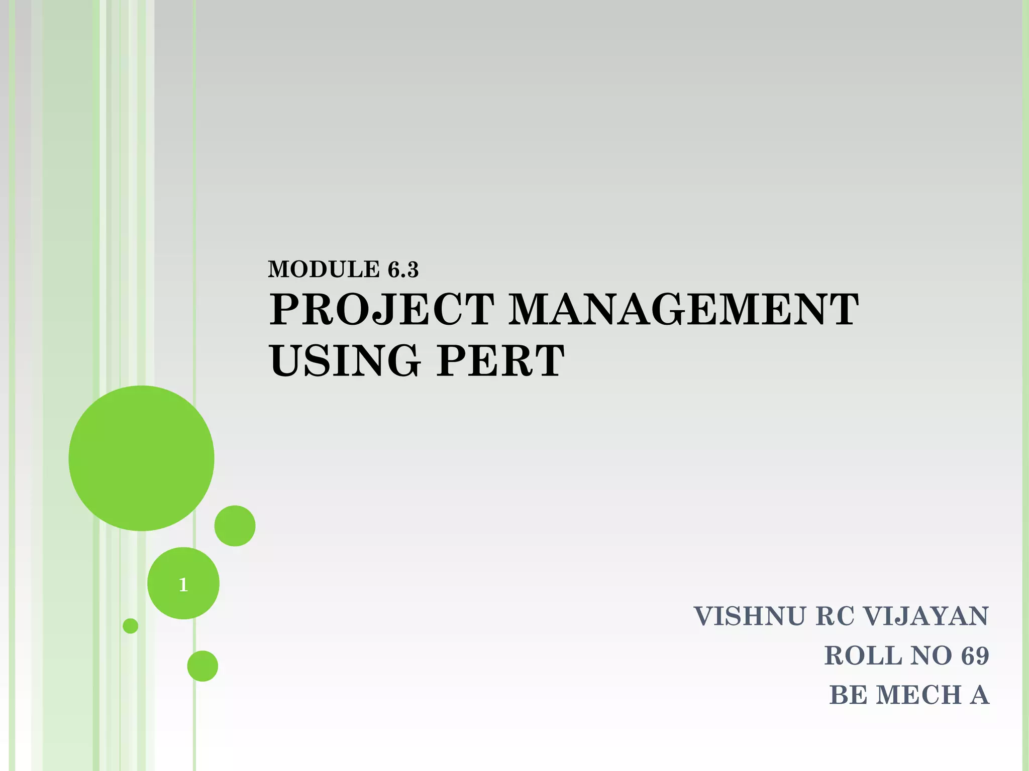 Project management Using Pert | PPT