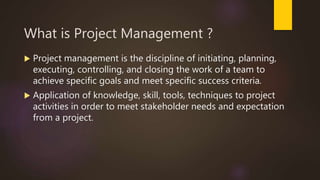 Project management | PPTX