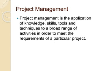 Project management | PPT