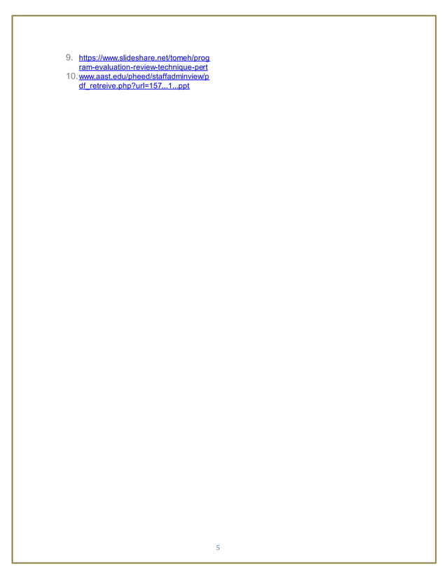 Project management : Pert and Cpm | DOCX | Civil Engineering Industry | Industries